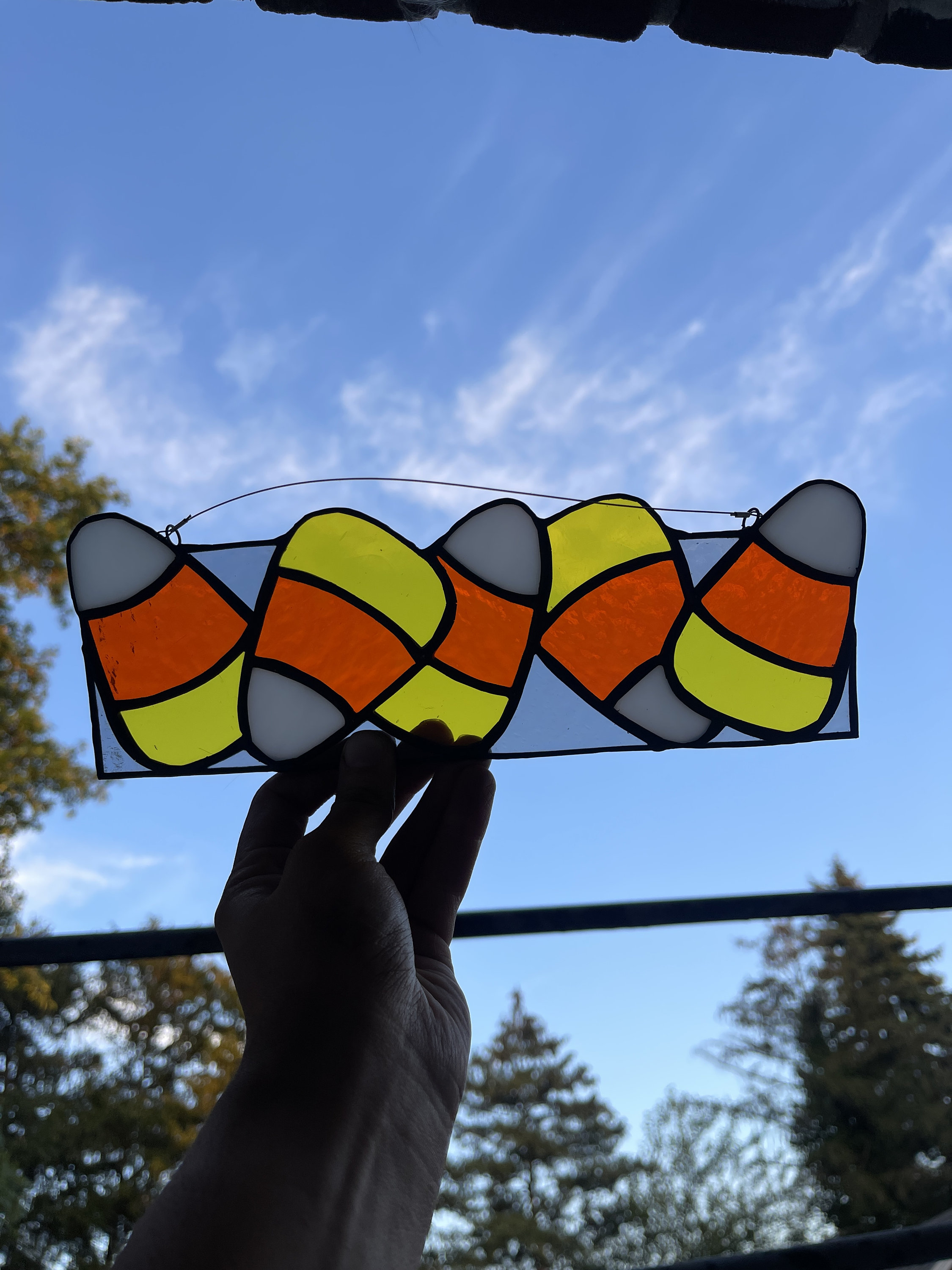 Candy Corn Stained Glass Suncatcher - Etsy