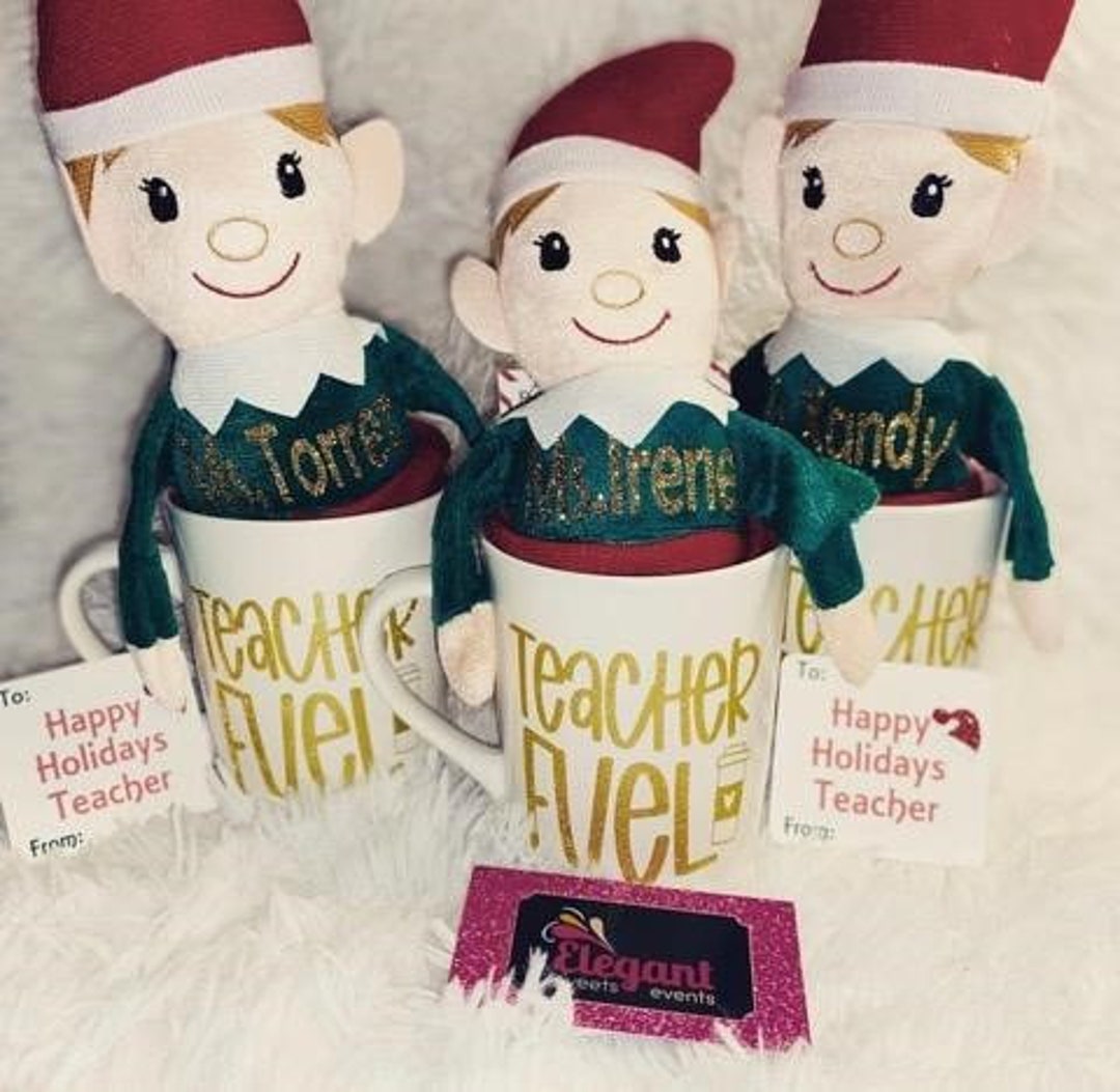 Christmas Gif Elf in a Mug, Christmas Gift Box, Christmas Teacher Gift ...