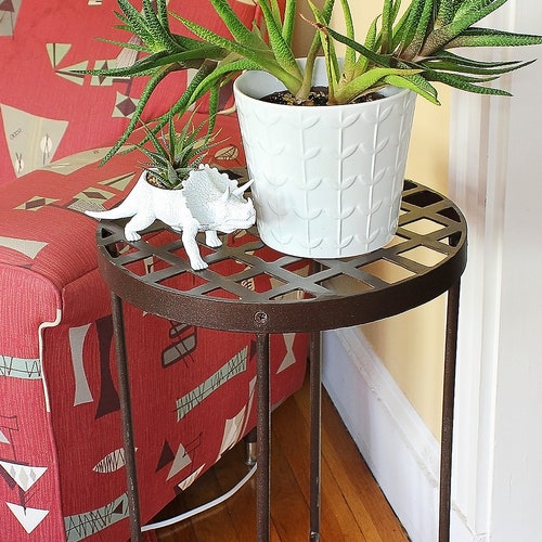Roman Flowers Side Table/plant Stand Indoor/outdoor - Etsy