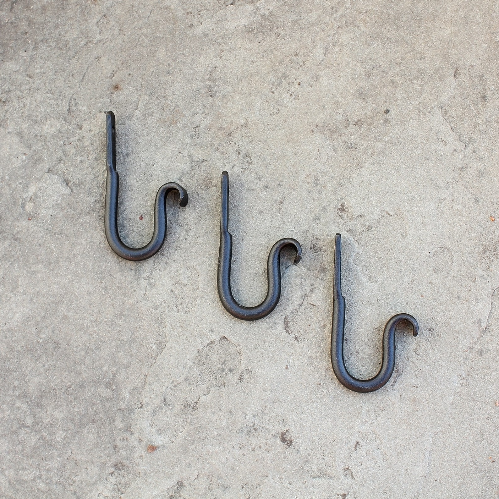 3-Wrought Iron J-Hooks 4-inch Set of THREE | Etsy