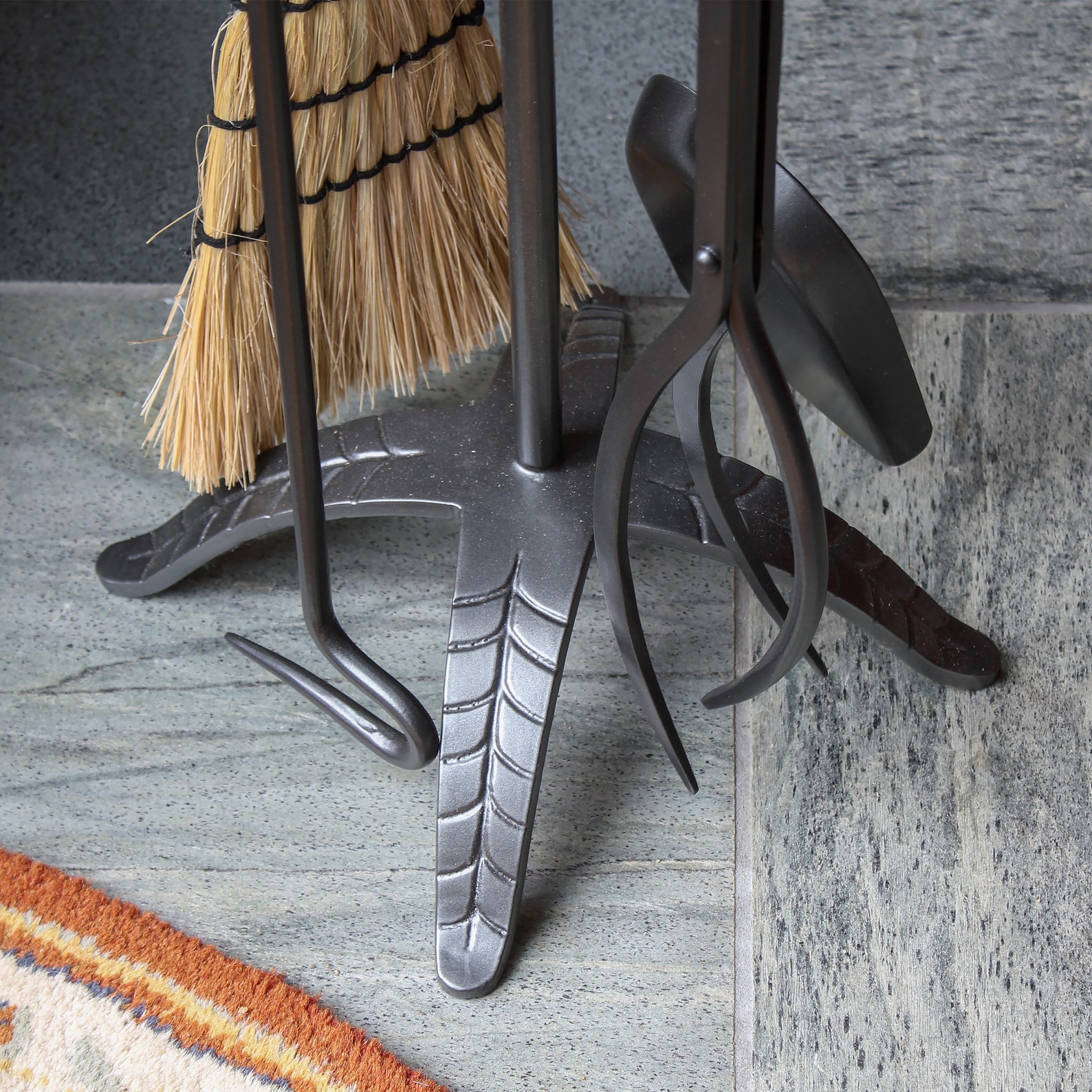 Wrought Iron Handmade Classic Twisted Rope Fireplace Tool Set - Etsy