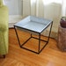 Modern Side Table or Plant Stand, Iron With Galvanized Tray - Etsy