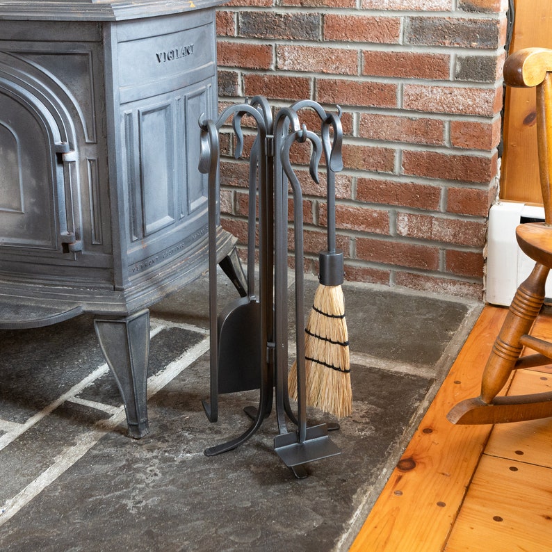 22 Wrought Iron Fireplace Tool Set Shepherds Hook - Etsy