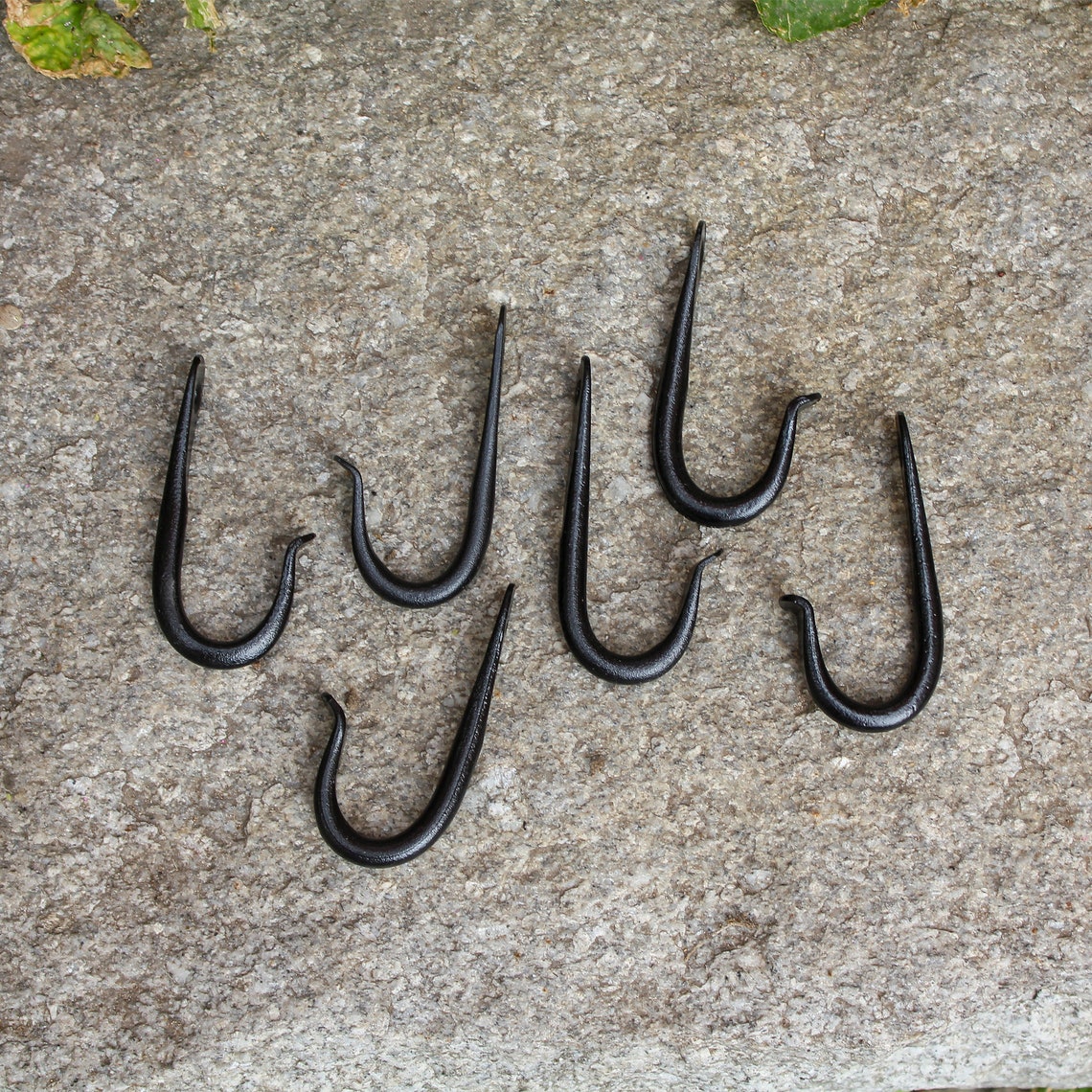 6-wrought Iron J-hooks 3-inch set of SIX - Etsy