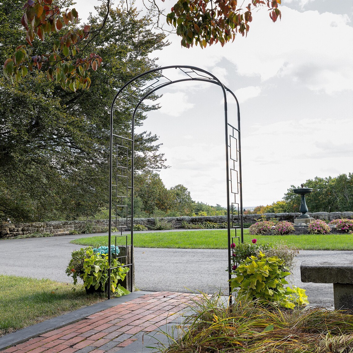Squares Wrought Iron Arbor Garden Arch - Etsy