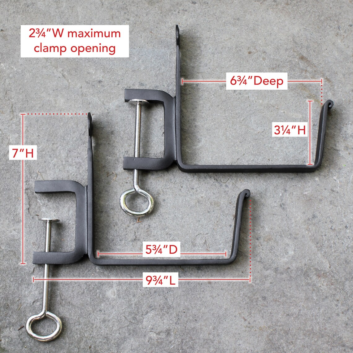 22"l Slate Blue Clamp-on Flower Window Box Planter for Railings - Etsy