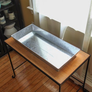 Galvanized Steel Tray, Rectangular 24" X 11" - Etsy