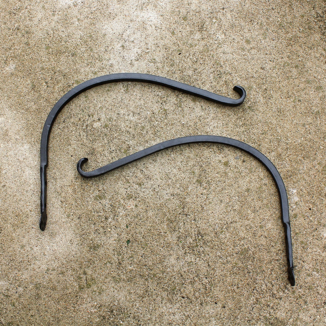 2 Arc Brackets 15 Inch Wrought Iron Wall Hook Hanger SET - Etsy