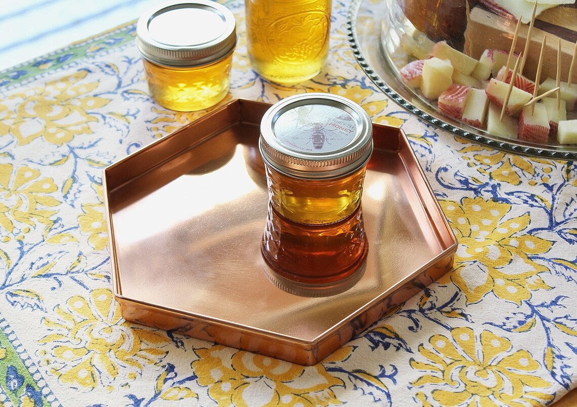 Hexagonal Copper Trays- Set of 3- for Plants Serving or Tabletop - Etsy