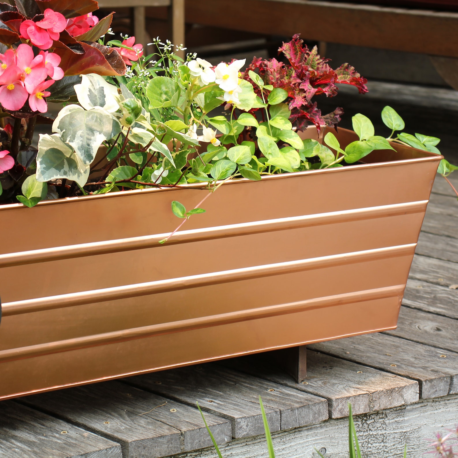 36"l Copper Plated Window Flower Box Planter- Large - Etsy