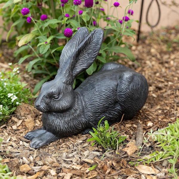 Rabbit Garden Statue - Etsy