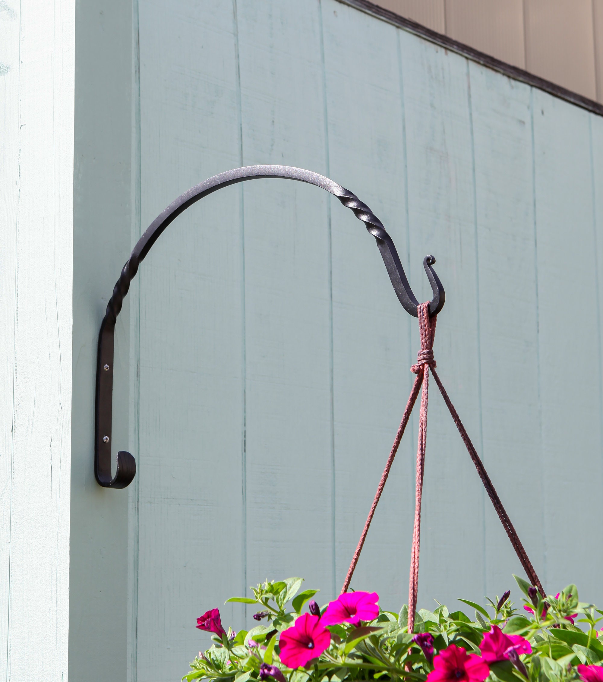 2 Heavy Duty Twist Arc Brackets 18 Inch Wrought Iron Wall - Etsy