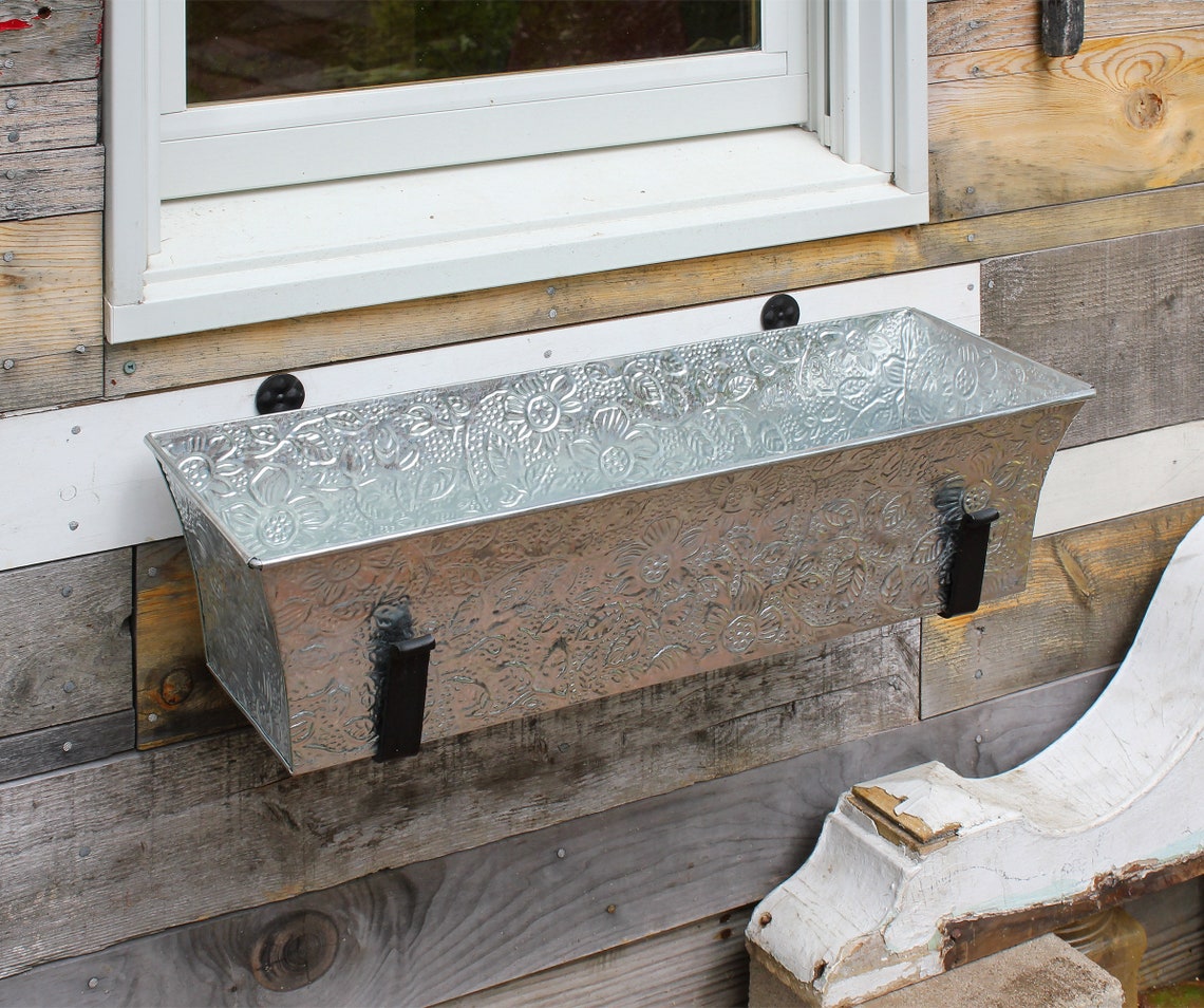 24 Patterned Flower Box Windowbox Vintage-style Planter - Etsy