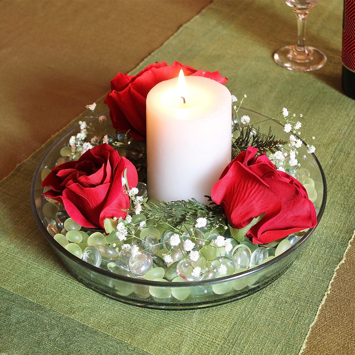 Round Rimmed Clear Glass Tray 10 1/2 Diameter - Etsy