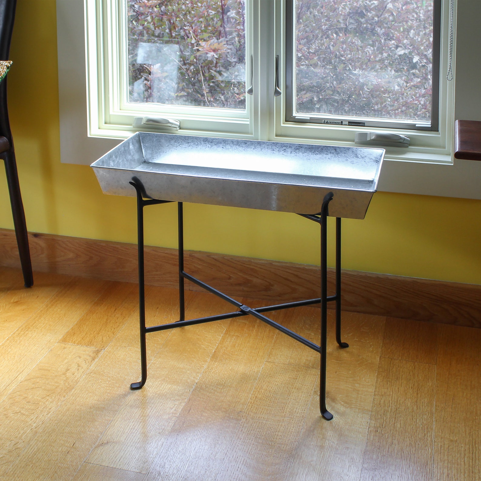 Folding Wrought Iron Stand With 24" Tray - Etsy