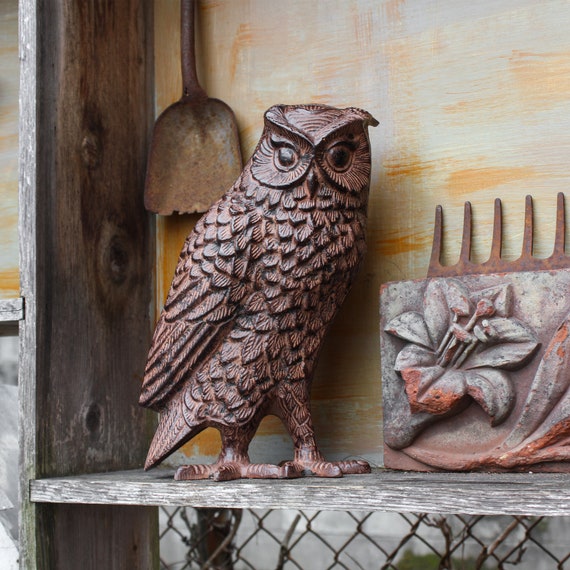 Great Horned Owl Statue Sculpture | Etsy