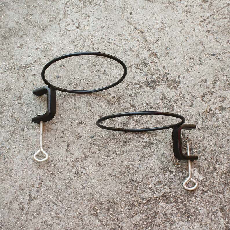 2-clamp-on 8 Flowerpot Ring/holder Railing Brackets - Etsy