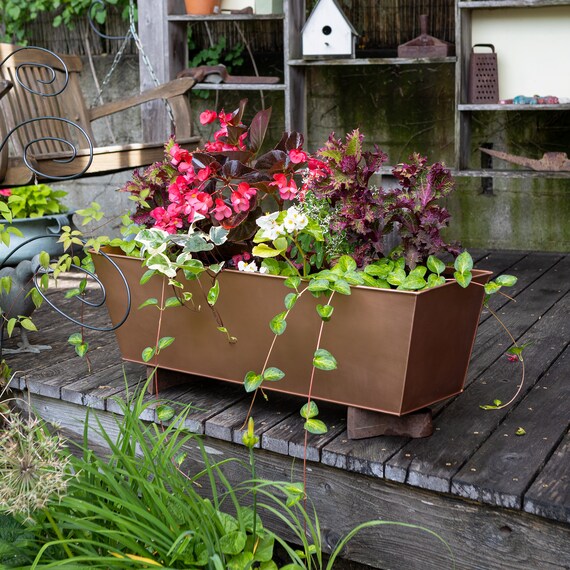 Antique Window Flower Boxes IDEALIST™ 60cm Window Box, Vintage Slate