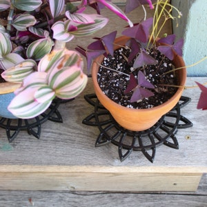 Sunburst 8" Cast Iron Trivets for Plant Woodstove Tabletop - Etsy