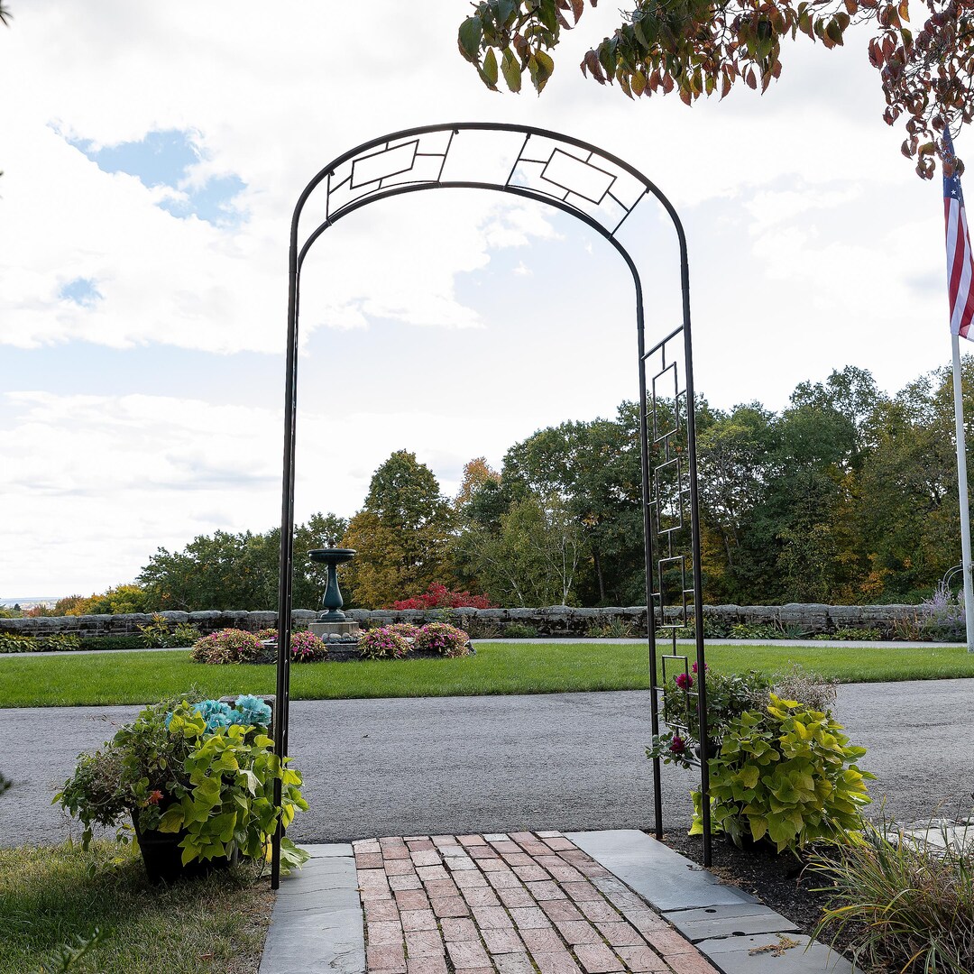 Squares Wrought Iron Arbor Garden Arch - Etsy