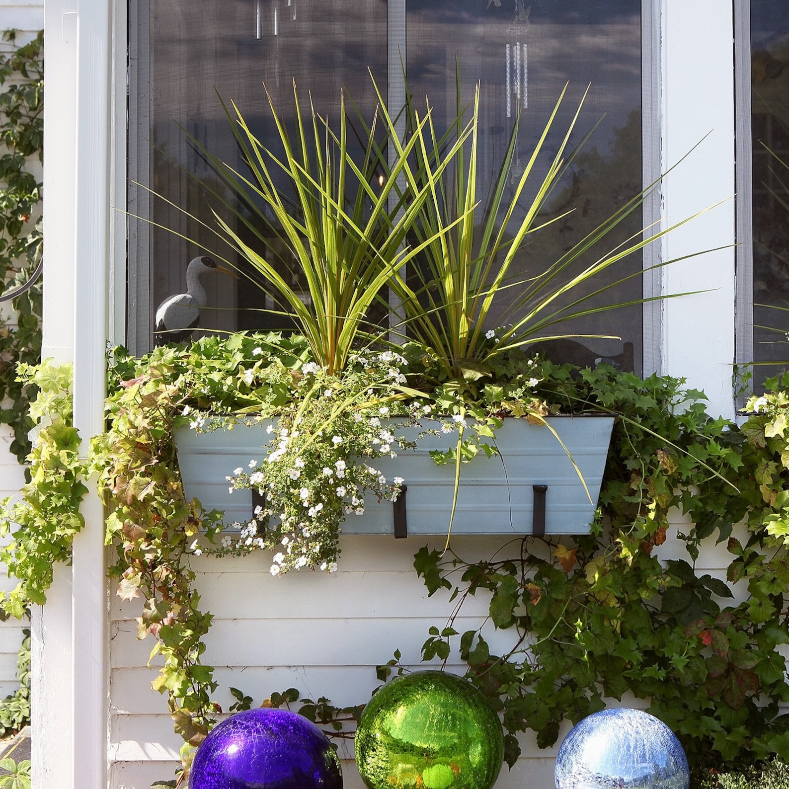 36l Slate Blue Window Box Planter Galvanized Steel | Etsy