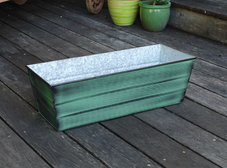 24l Green Flower Box Planter With Modern Stand - Etsy