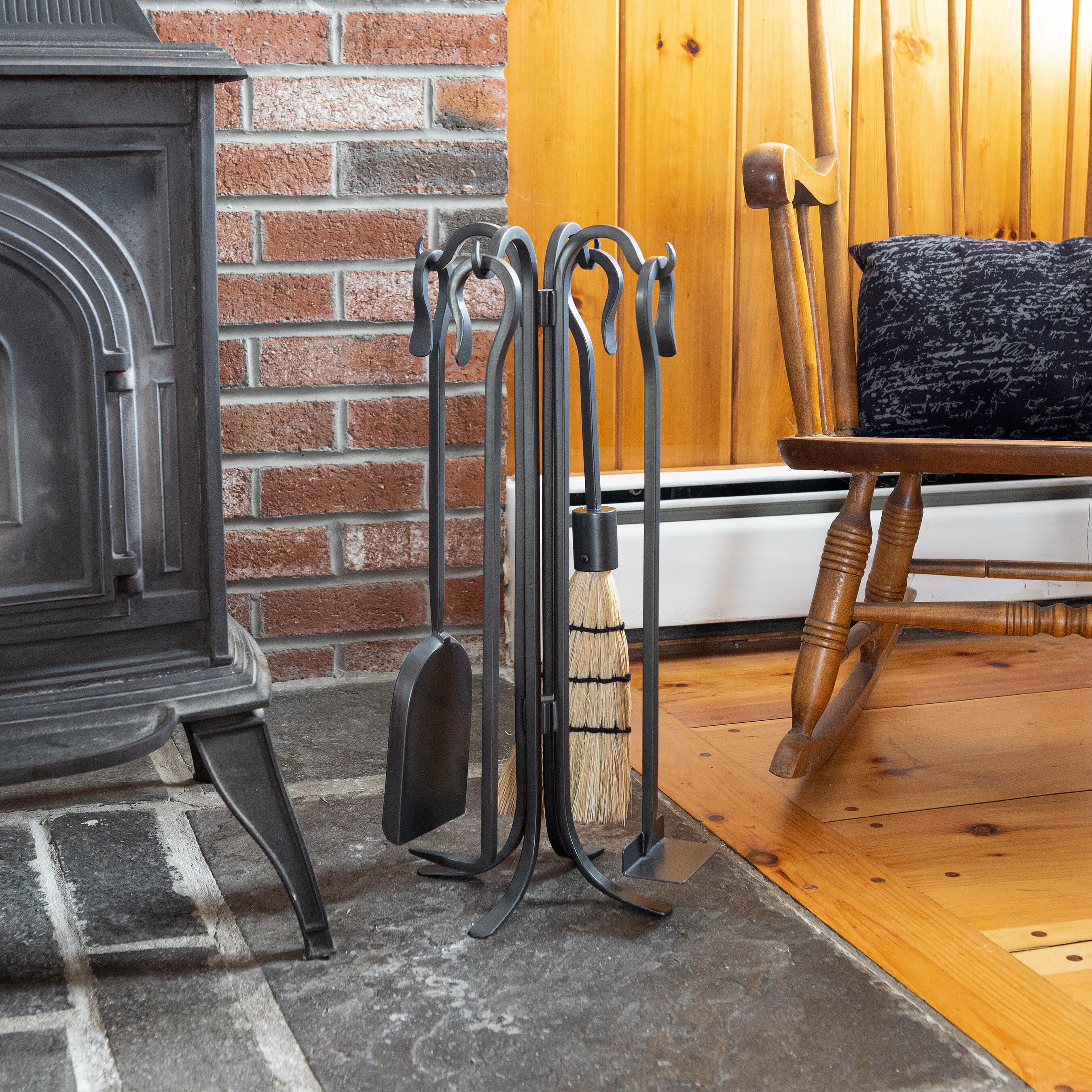 22 Wrought Iron Fireplace Tool Set Shepherds Hook - Etsy