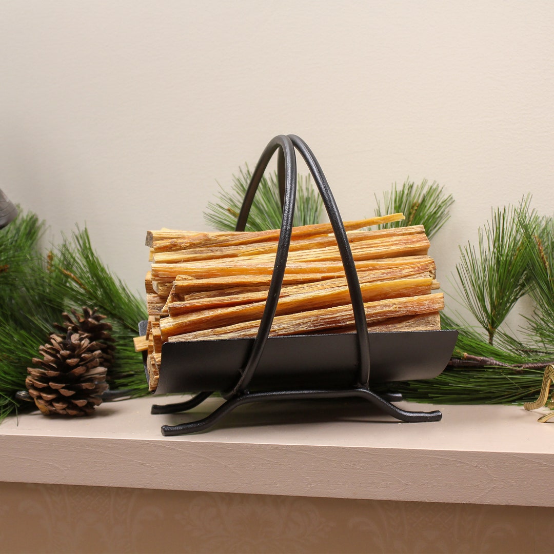 Double Hoop Handmade Fatwood Holder - Natural Firestarter - Includes ...