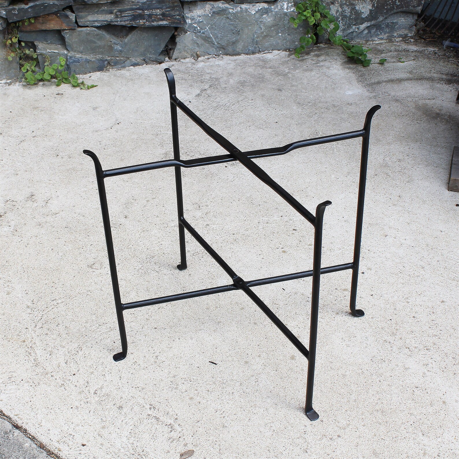 Folding Wrought Iron Stand With 24" Tray - Etsy
