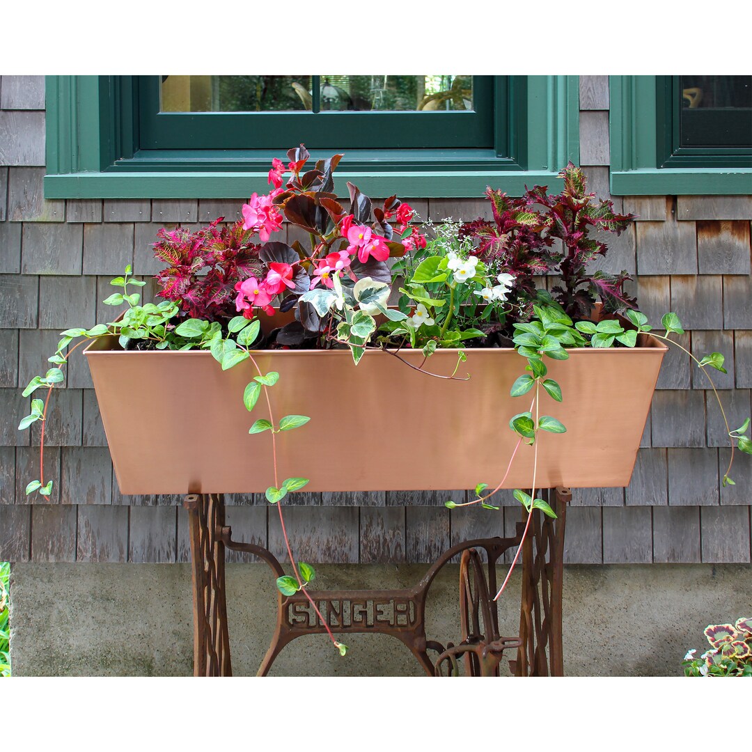 35"l Solid Copper Window Flower Box Planter- Large - Etsy