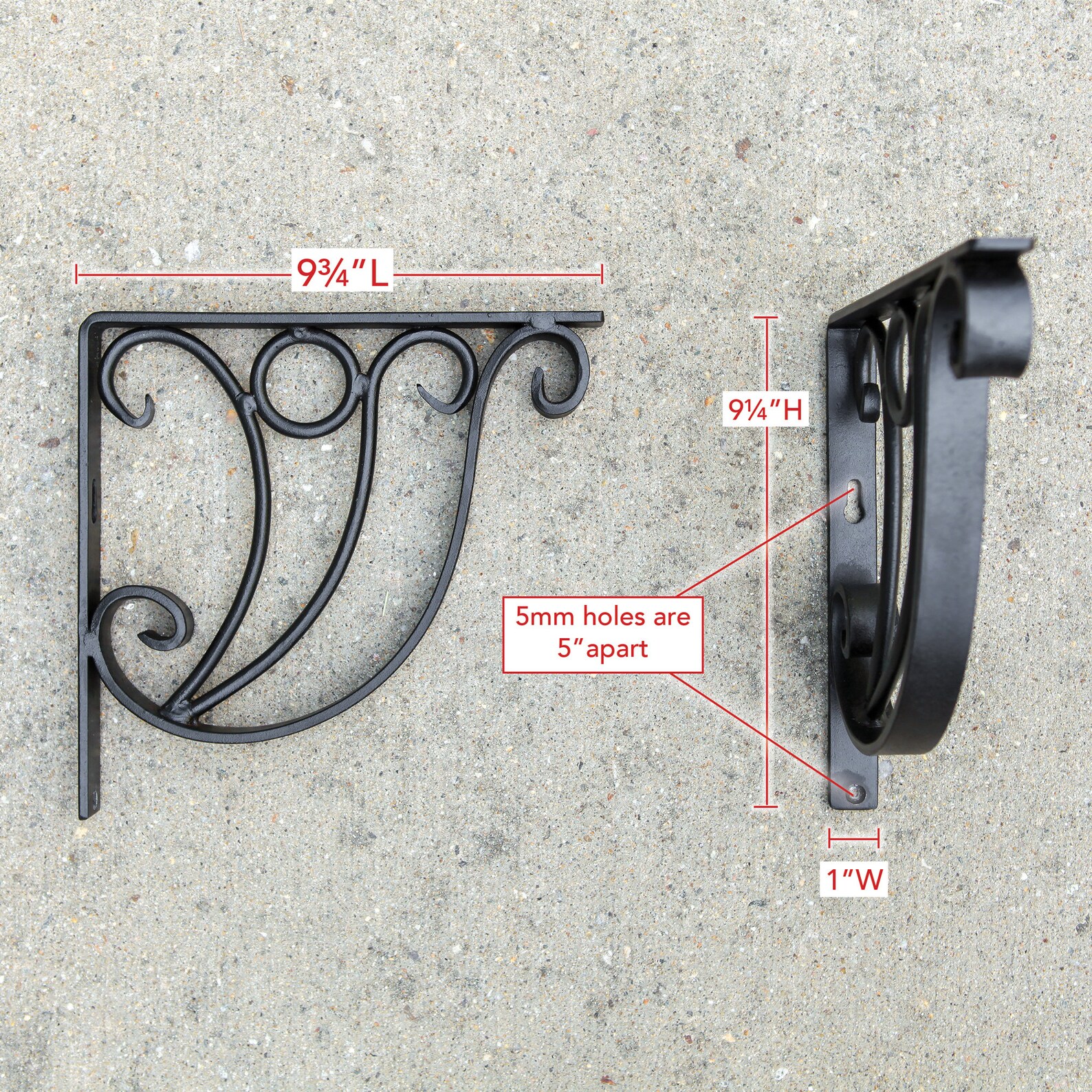 Ionic Wrought Iron Shelf Mantel Brackets Pair - Etsy
