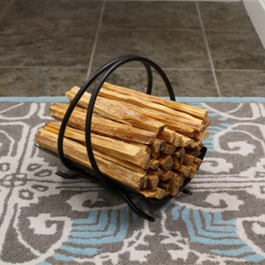 Double Hoop Handmade Fatwood Holder - Natural Firestarter - Includes ...