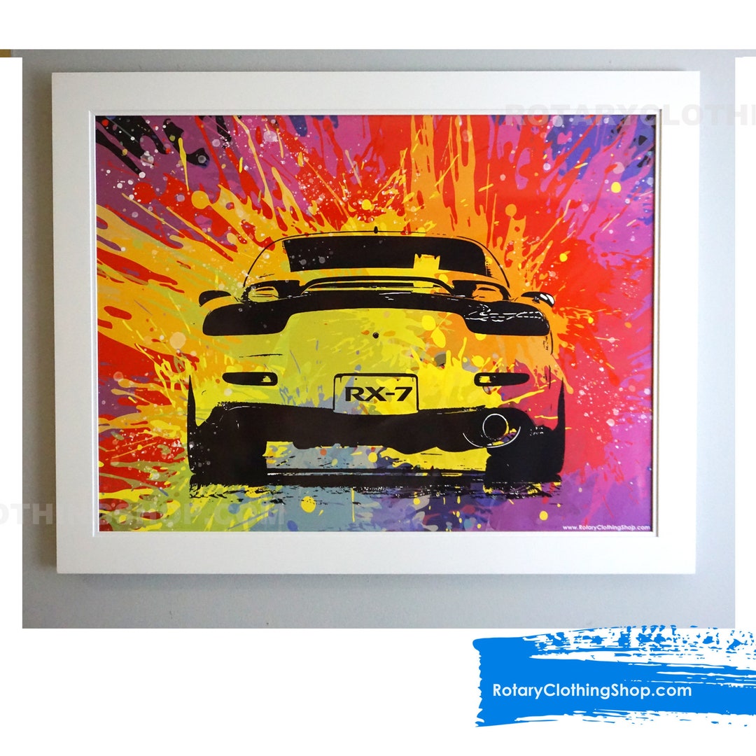Mazda Rx-7 FD3S Splash- RX7 Poster Artwork - Rotary Engine - Etsy