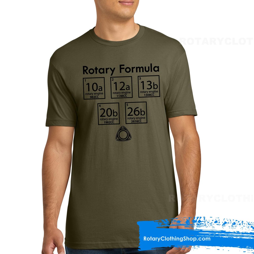 Mazda Rotary Engine Tshirt- Rotary Formula- Wankel Engine - Rotary ...