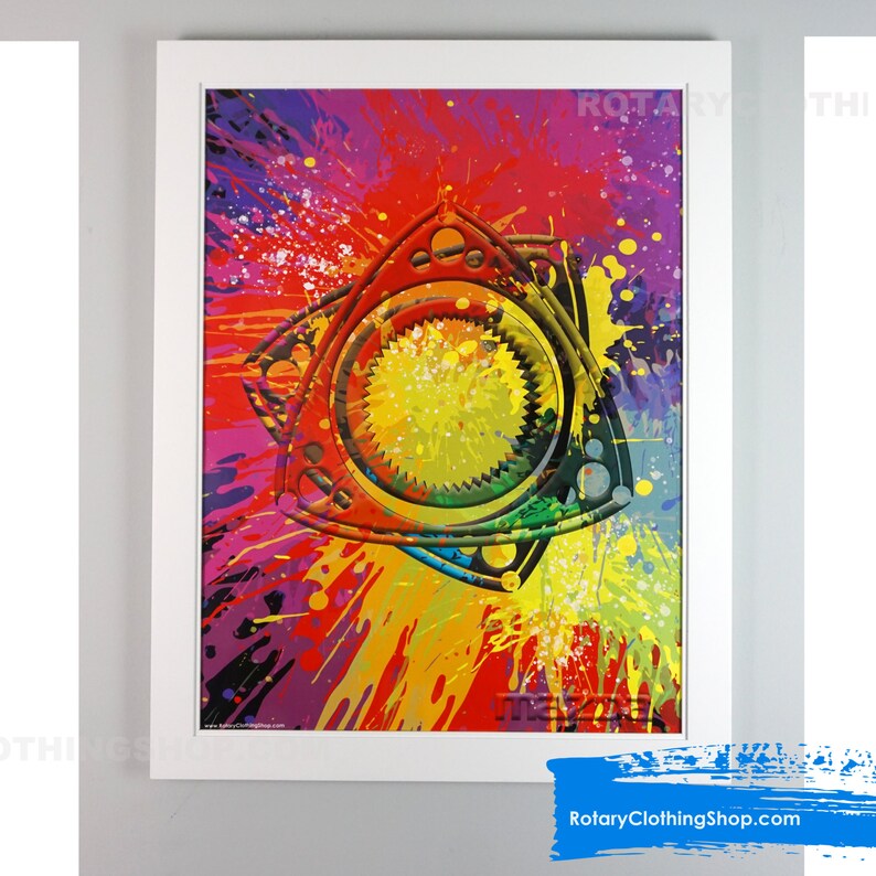 Mazda Wankel Splash- Poster Artwork - Rotary Engine Poster - Etsy