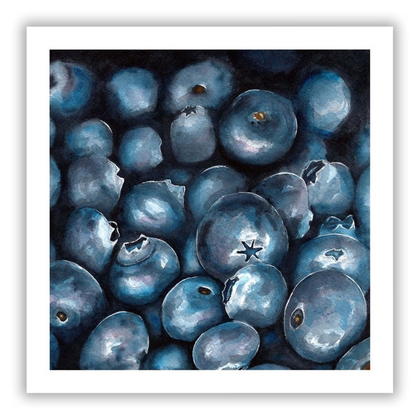 Blueberry Painting - Etsy