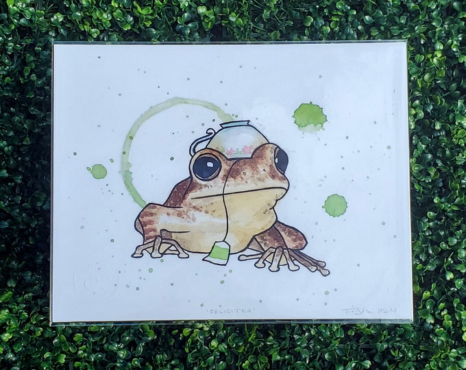 Frog in Tea Cup Tea Party Series 8x8 Print, Direct From Artist ...