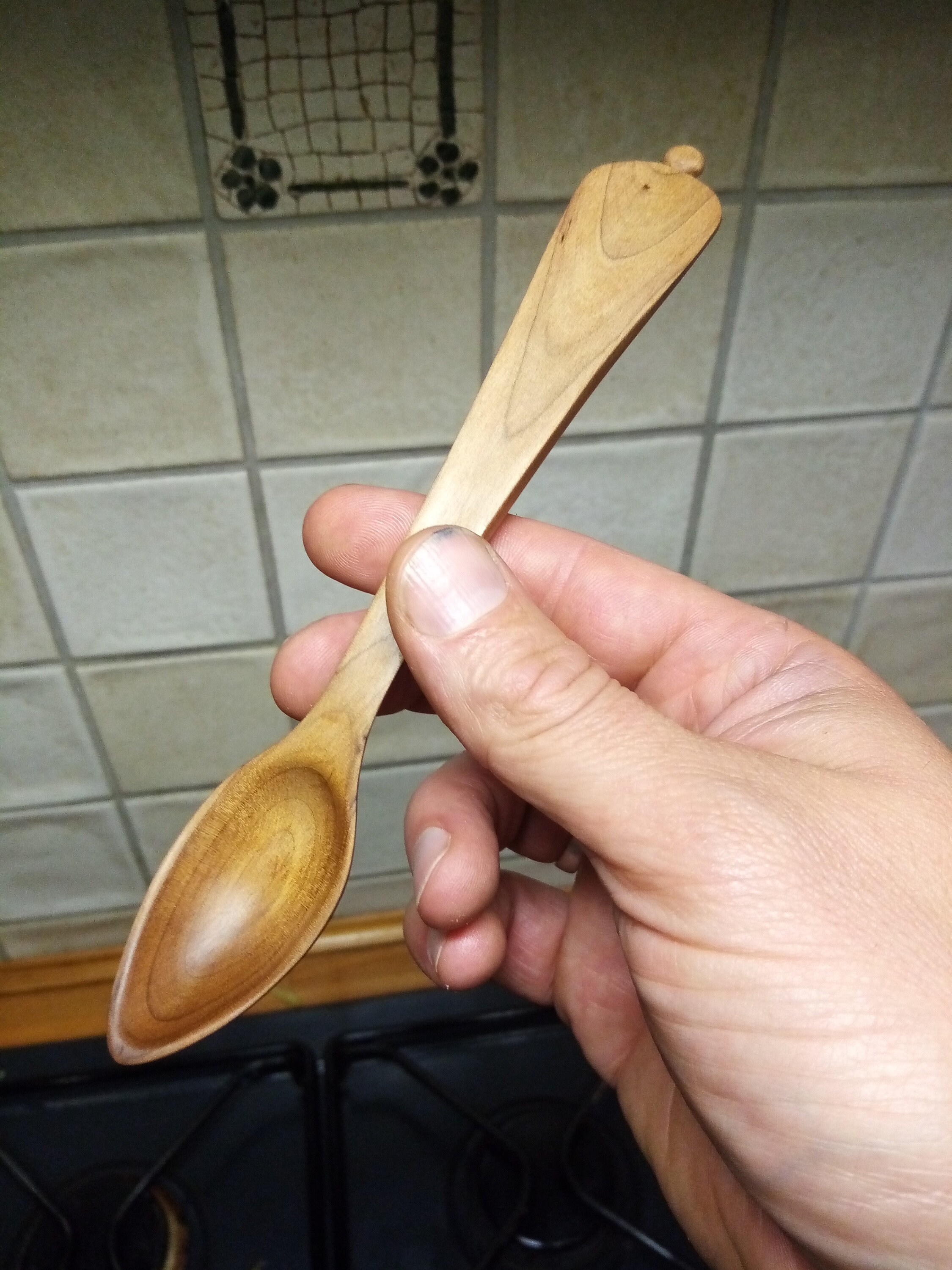 Hand carved wooden spoon tablespoon from hazelnut wooden | Etsy