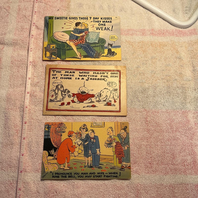 Vintage Cartoon Postcards - Etsy