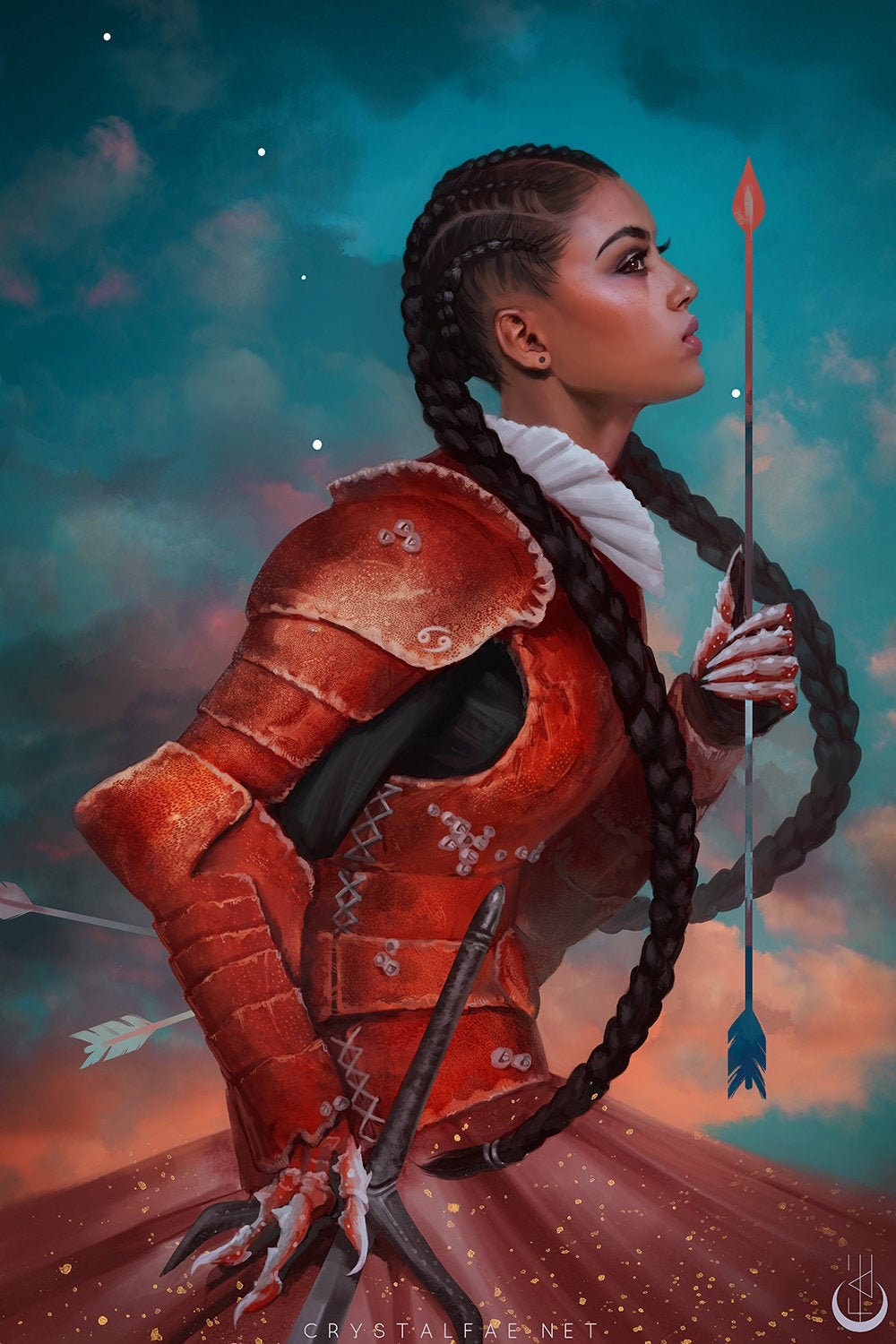 Zodiac Cancer Fantasy Art Print 11x17 Inch Open Edition | Etsy