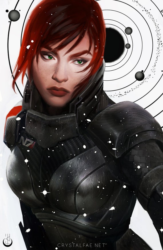 Mass Effect 3 Femshep Commander Shepard N7 Day Art Print 11x17 | Etsy