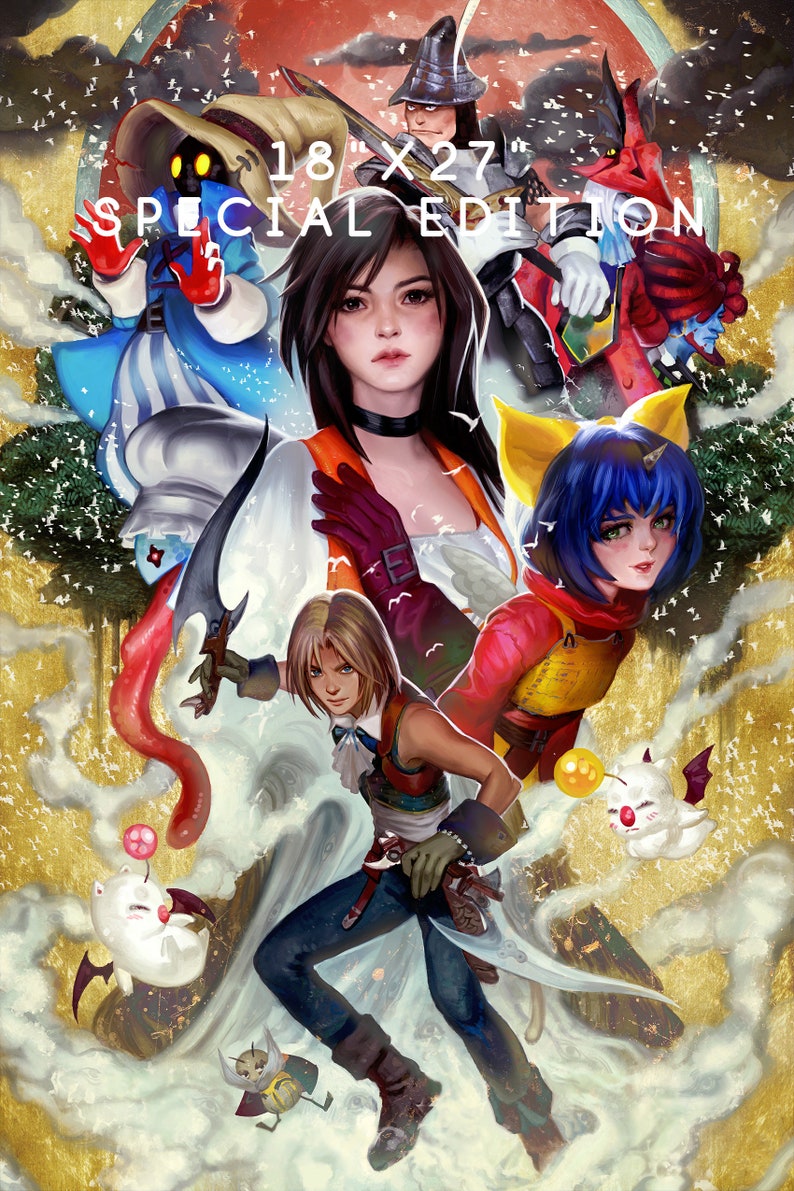 XL FF9 Final Fantasy 9 Art Poster 18x27 Inch Special Edition - Etsy