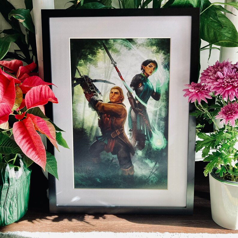Dragon Age 2 & Inquisition Varric Tethras and Merrill 11x17 - Etsy