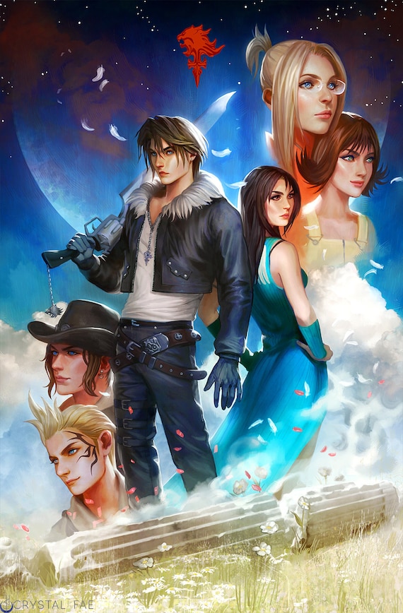 Art & Collectibles Screenprints Squall Leonhart Final Fantasy VIII ...