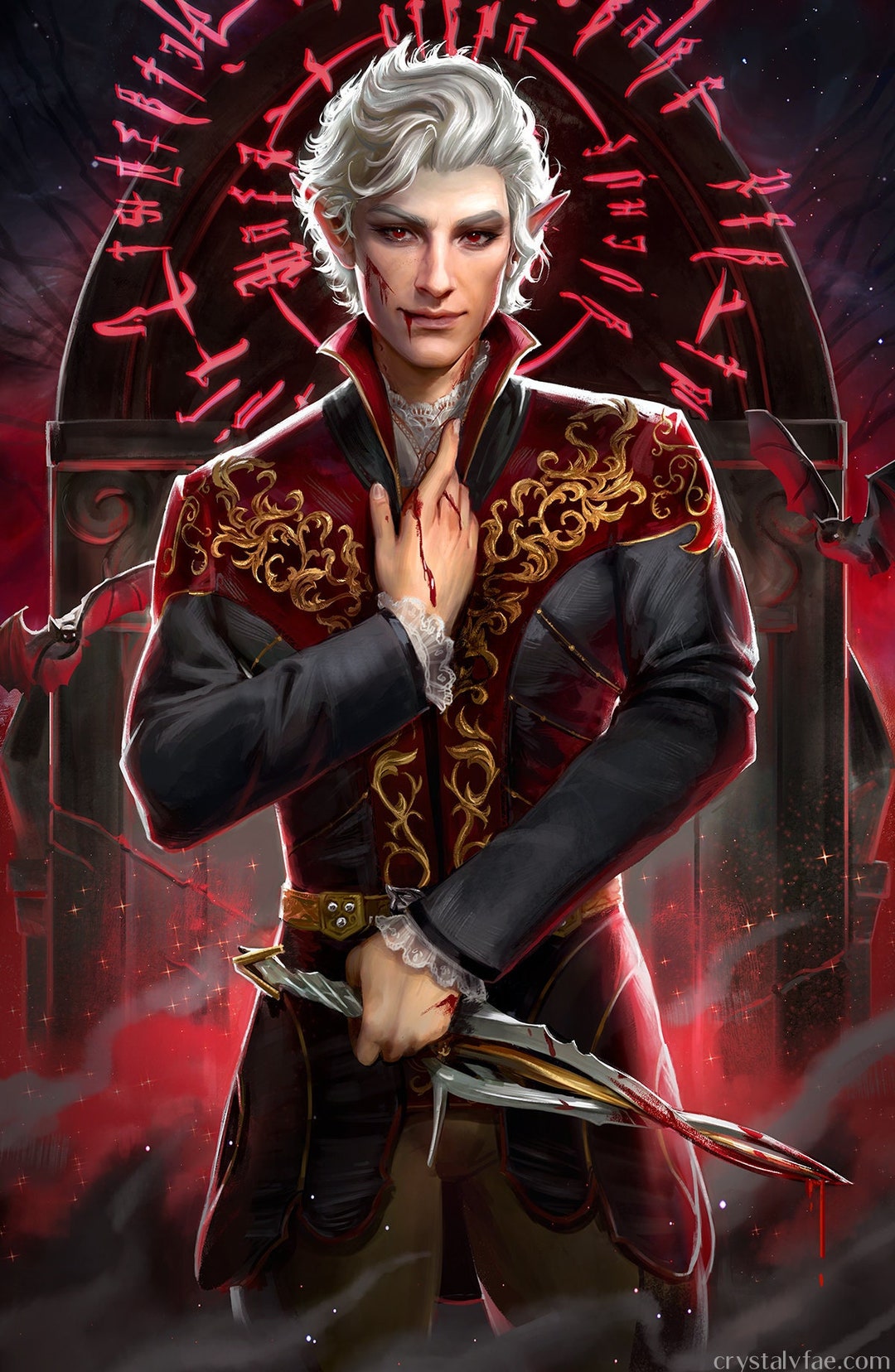 Baldur's Gate 3 Astarion Ancunin Art Print - Etsy