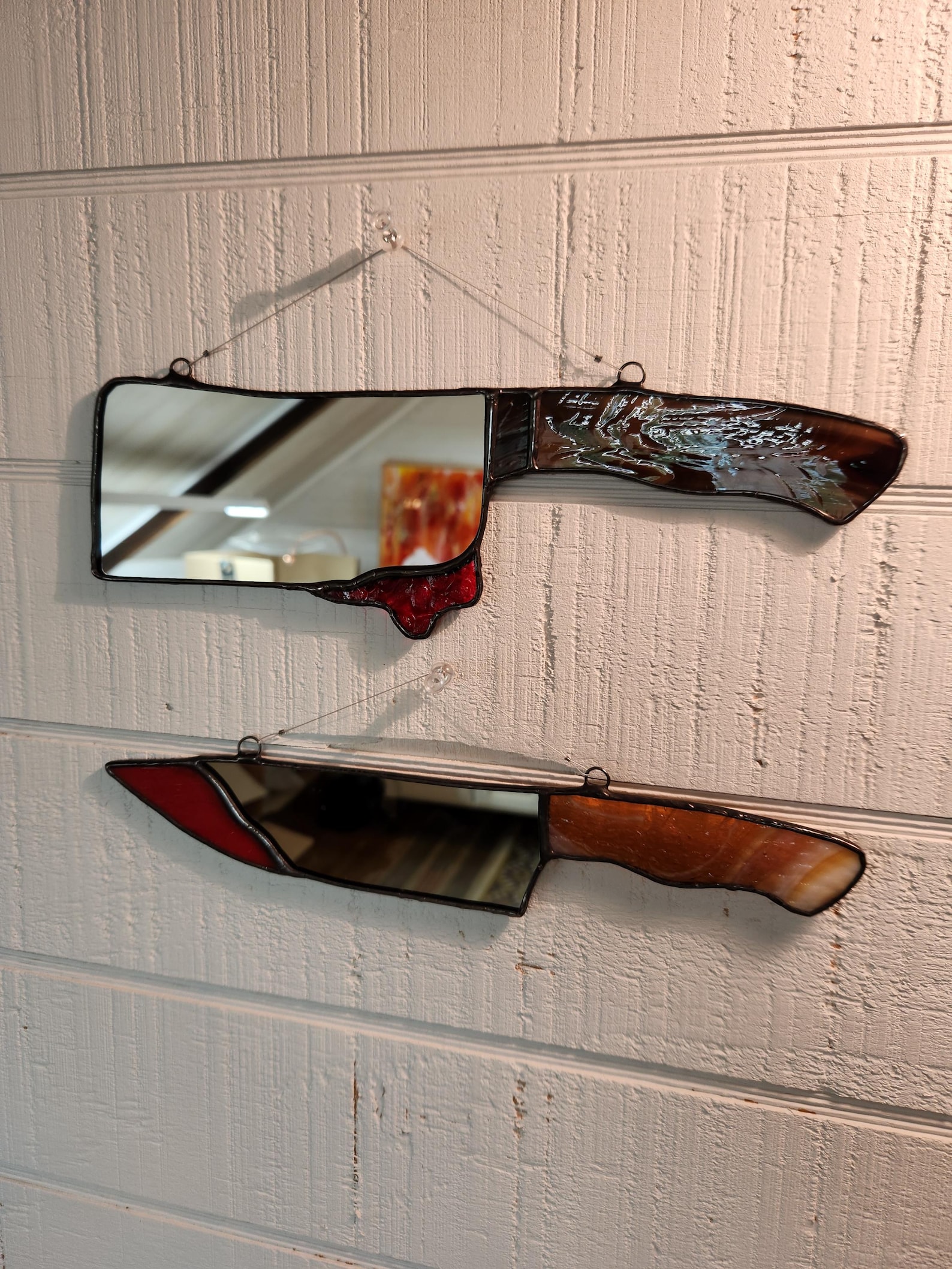 Stained Glass Bloody Butcher Knife Mirrors - Etsy