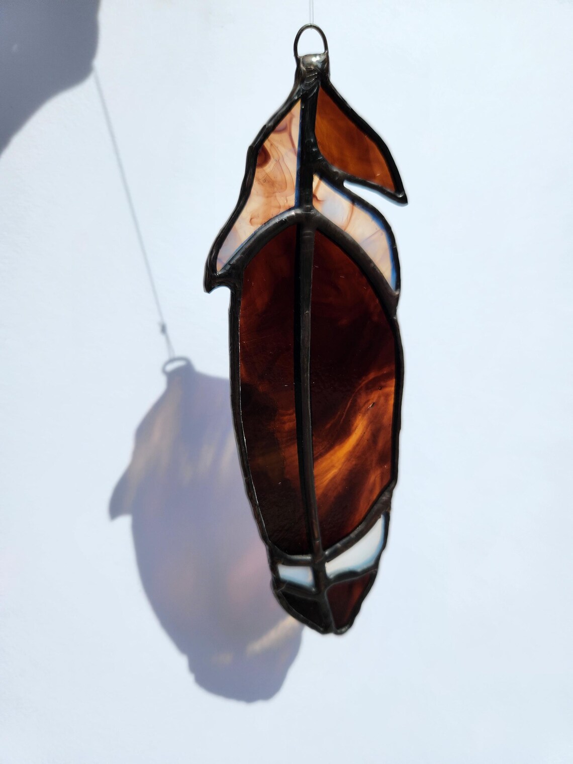 Stained Glass Hawk Feather Suncatcher - Etsy