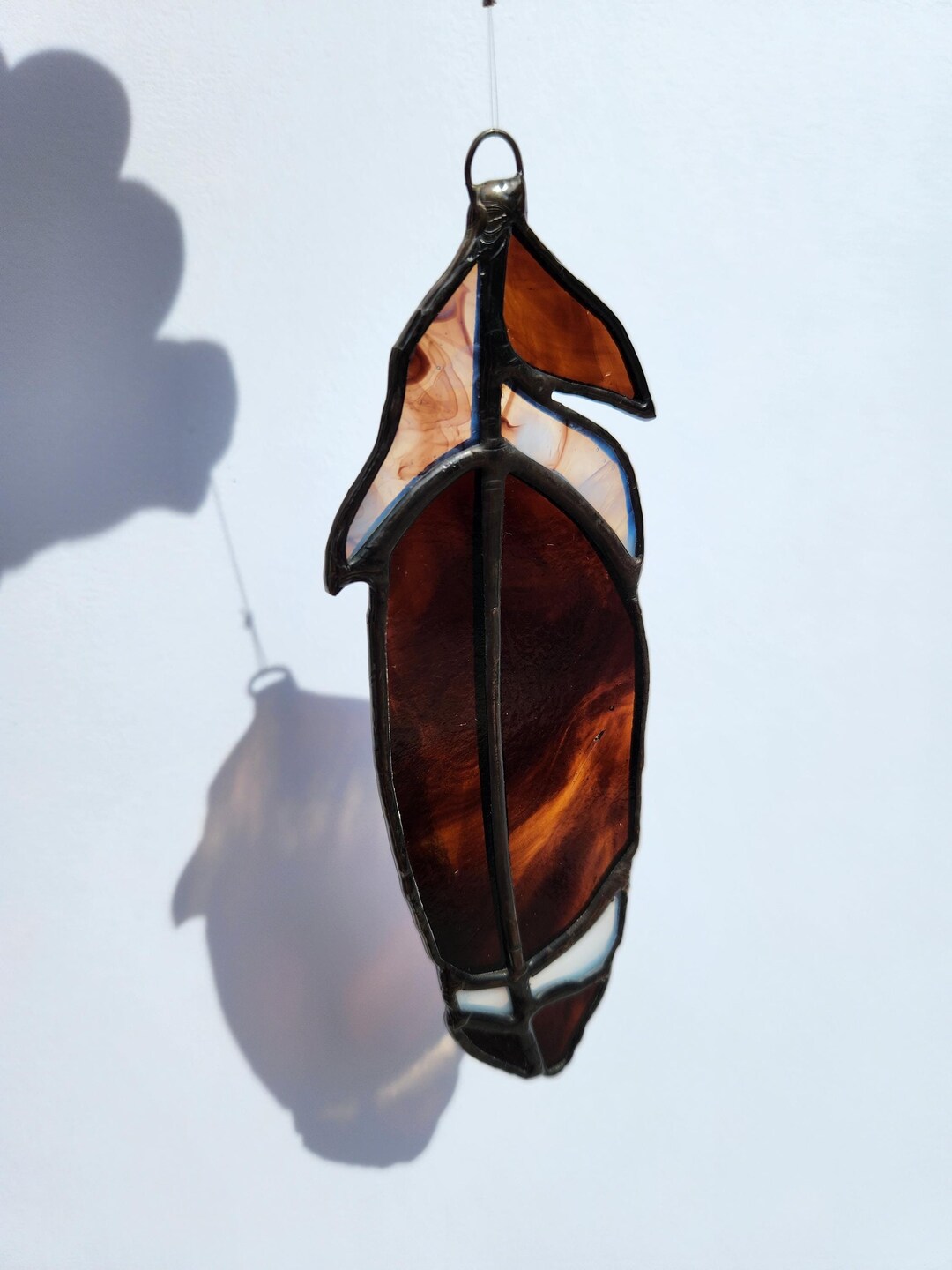 Stained Glass Hawk Feather Suncatcher - Etsy