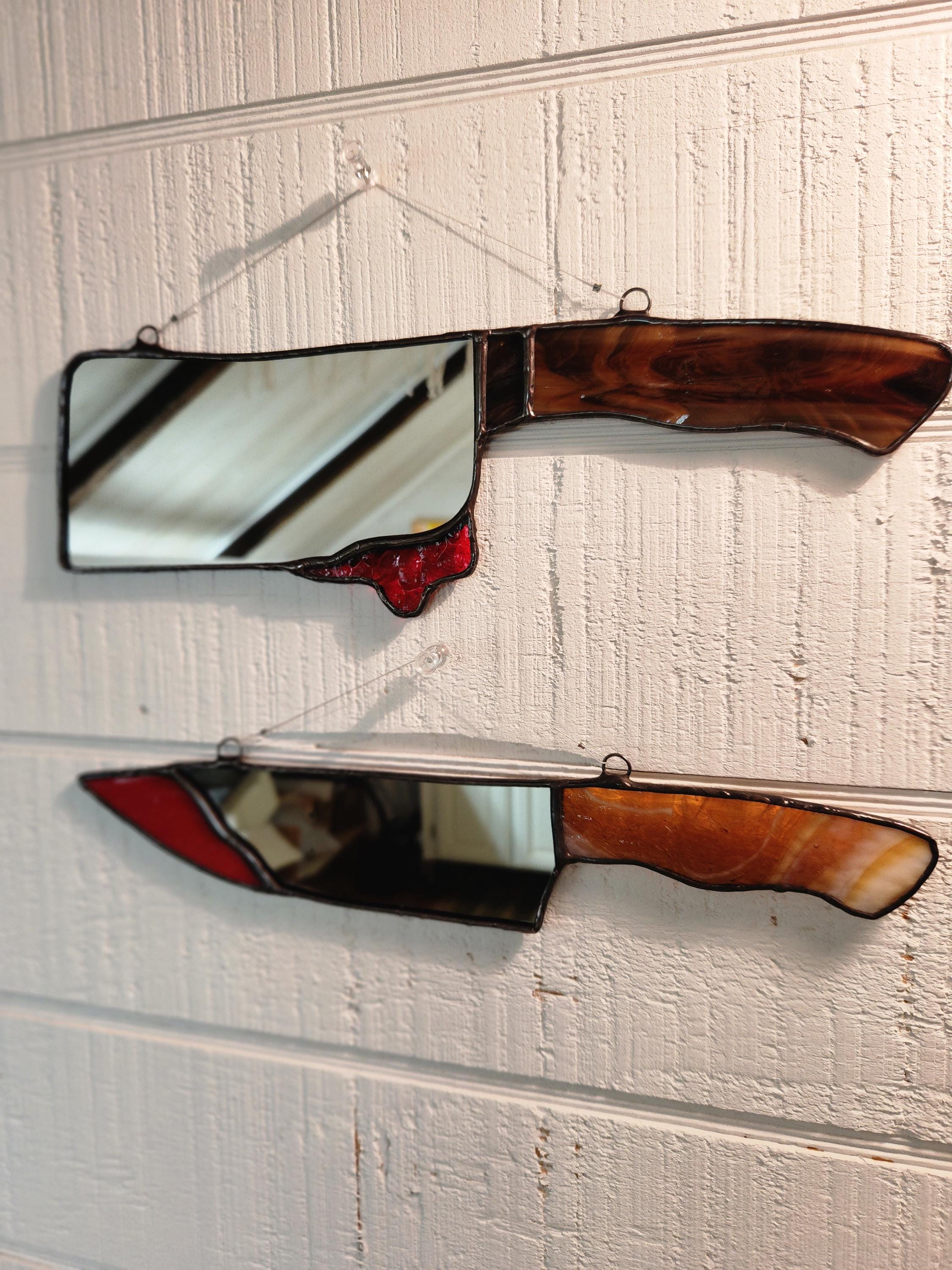Stained Glass Bloody Butcher Knife Mirrors - Etsy