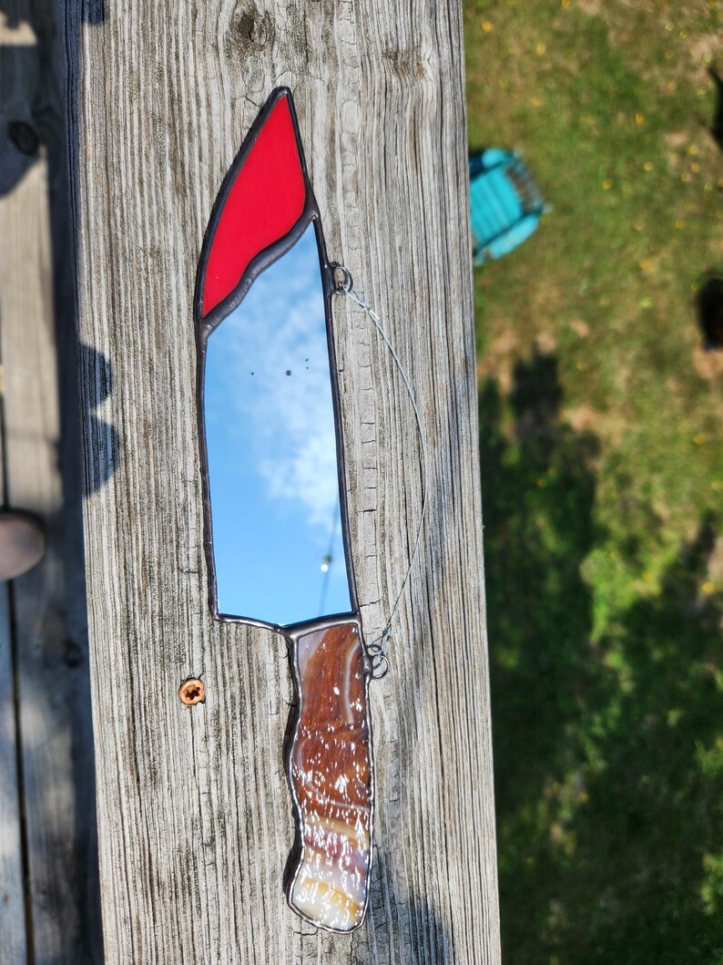 Stained Glass Bloody Butcher Knife Mirrors - Etsy